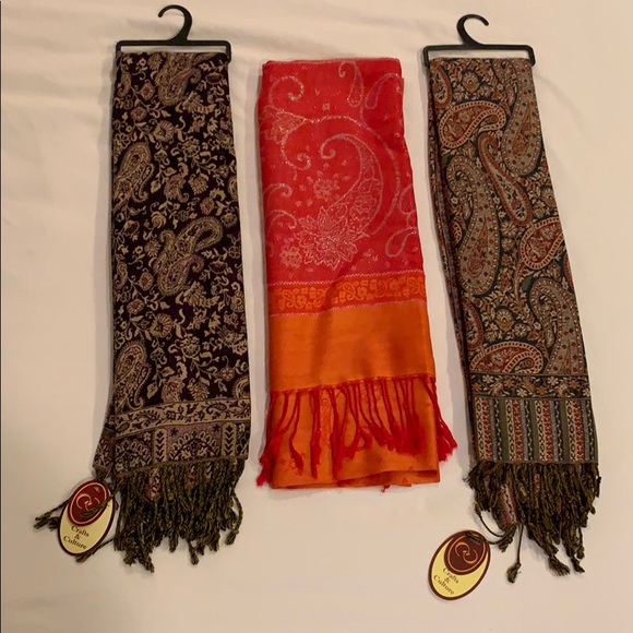 Accessories | 3 Authentic Pashminas | Poshmark
